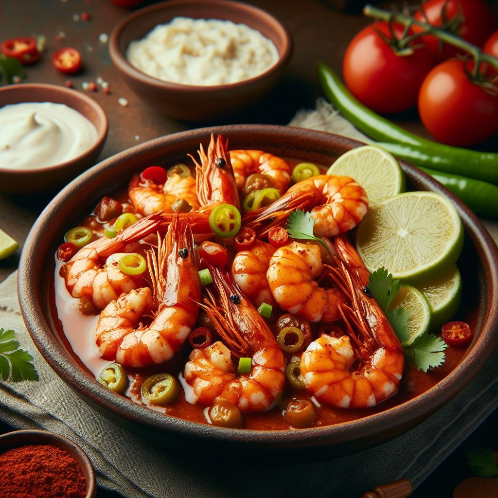 Camarones en Chipotle y Achiote (Chipotle and Achiote Shrimp)