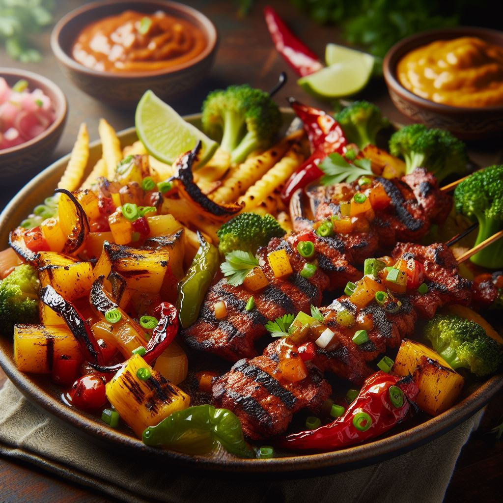 Smoky Achiote Fajitas with Charred Pineapple Salsa (4 servings)